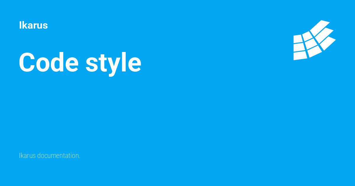 Code style - Ikarus
