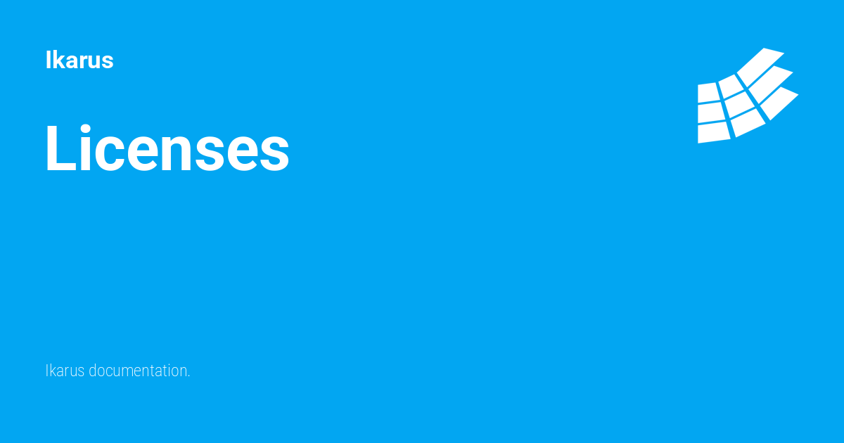 Licenses - Ikarus