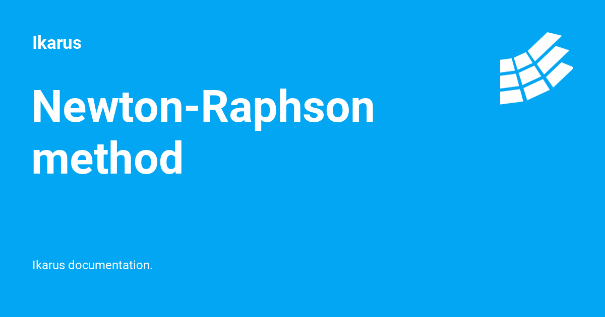 Newton-Raphson method - Ikarus