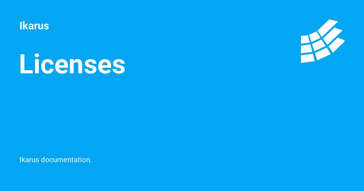 Licenses - Ikarus